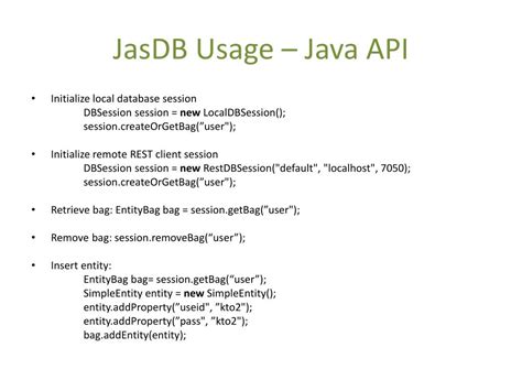 PPT JasDB NoSQL Database PowerPoint Presentation Free Download ID 2386957