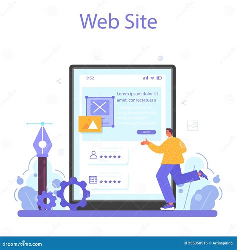 ux and ui designer online service or platform app interface