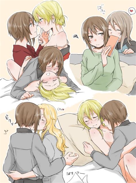 Darjeeling Nishizumi Maho Kay Mika And Carpaccio Girls Und Panzer