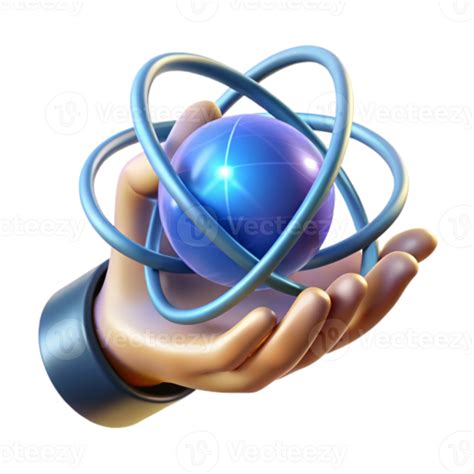 Illustration Global Network Connection Hand Atom 55327527 Png
