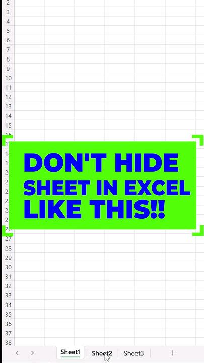 Dont Hide Sheet In Excel Like This Instead Use Amazing Trick Of