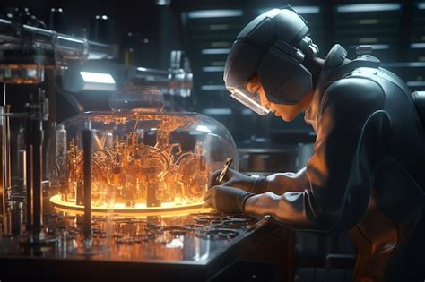 Premium Photo A Nanorobotics Engineer Creating Cleaning Nanobots 00212 00