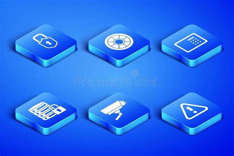 Set Exclamation Mark In Triangle Lock Security Camera Server Security With Lock Safe And