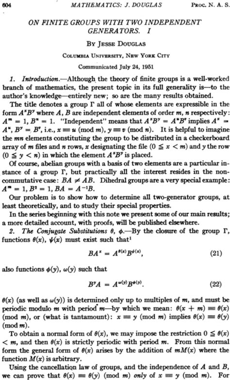 On Finite Groups With Two Independent Generators Pnas