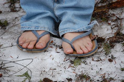 Flip Flops On Snow We Were Not Expecting To Find Snow On T Flickr