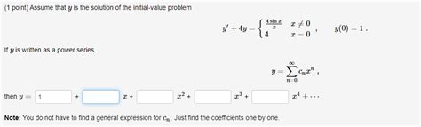 Solved Point Assume That Y Is The Solution Of The Chegg