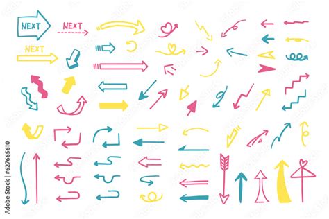 シンプルな矢印のアイコンセット Stock Vector Adobe Stock