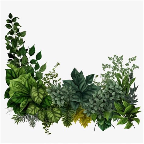 Premium Photo There Are Many Different Types Of Plants On This White