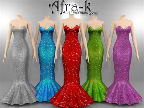 The Sims Resource Ariel Mermaid Gown Mermaid Evening Gown Gowns