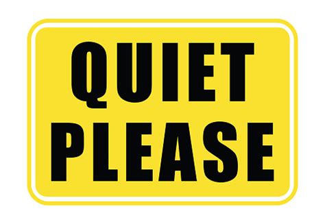 Quiet Please Quiet Please Sign Label Poster Banner Vector Stock