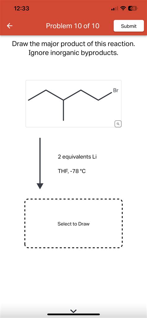 [Solved] . Problem 6 of 10 Draw the major product of this reaction. Ignore... | Course Hero