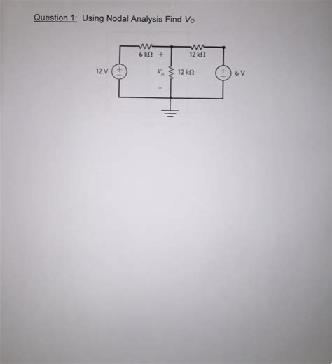 Solved Using Nodal Analysis Find Vo Chegg