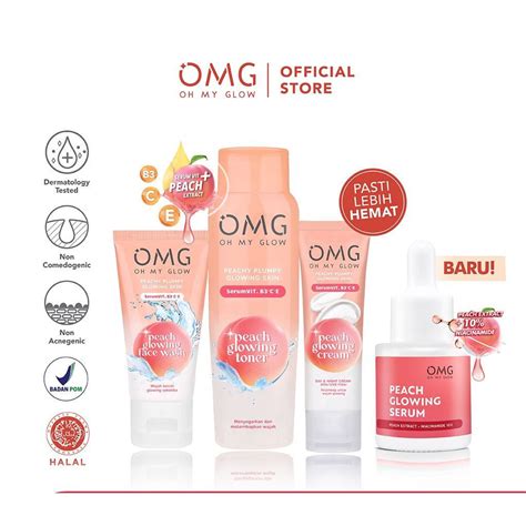 Jual Omg Oh My Glow Peach Glowing Series Paket Perawatan And Kecantikan