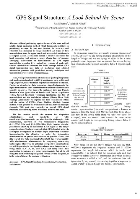 Pdf Gps Signal Structure A Look Behind The Scene