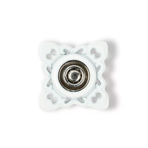 Snap Fasteners 21mm Square White White 21 Mm X 21 Mm 2 Pieces