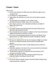 Chaper 1 Notes Pdf Chapter 1 Notes What Is Art Art Are More