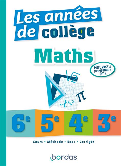 Les années de collège maths Artofit