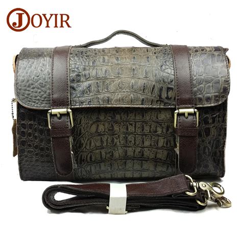 Joyir Alligator Designer Men Messenger Bags Men Genuine Leather High