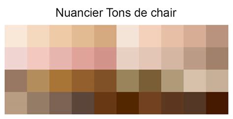 Nuancier Tons De Chair Photoshoplus