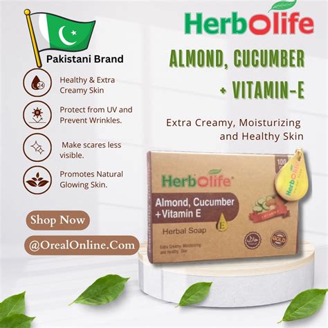 Herb Olife Almond Cucumber Vitamin E Soap Oreal Online