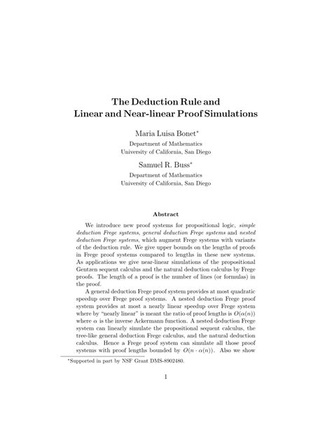 pdf the deduction rule and linear and near linear proof simulations