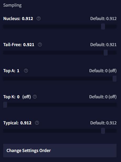 Slider Settings Novelai Documentation