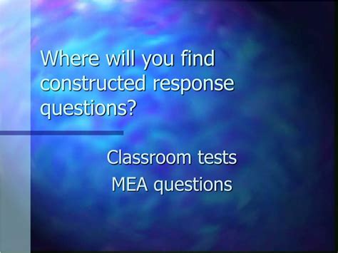 Ppt How To Write Constructed Response Answers Powerpoint