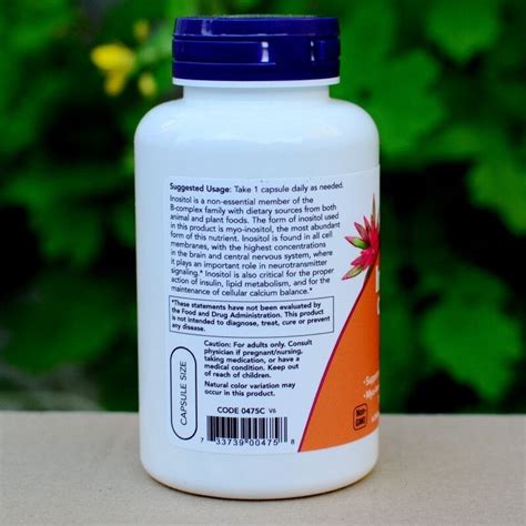 The New ∋ Now Foods Inositol Capsules 500 Mg 100 Veg Capsules Lazada