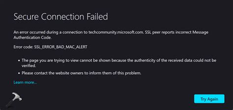 Fix SSL ERROR BAD MAC ALERT On Firefox