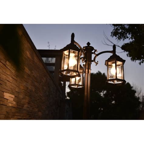 Allen Roth Lamp Post Black Hardwired Incandescent Post Light In The Complete Post Lights