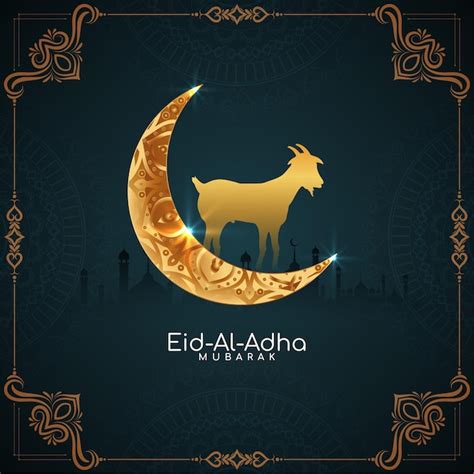 Hintergrund Des Islamischen Religiösen Eid Al Adha Mubarak Festivals