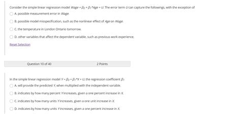 Solved Consider The Simple Linear Regression Model Wage Chegg