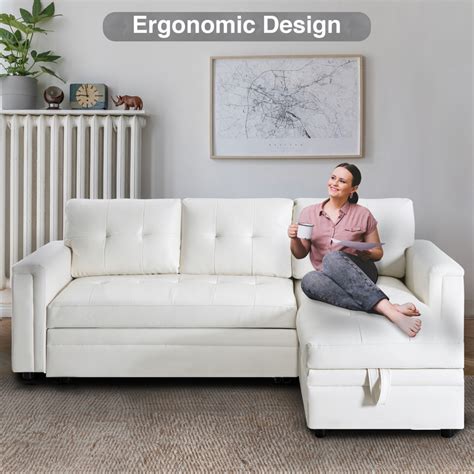 Lily Reversible Sleeper Sectional Sofa With Usb Ports And Storage Naomi