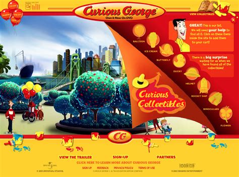 Curious George In 2006 Web Design Museum