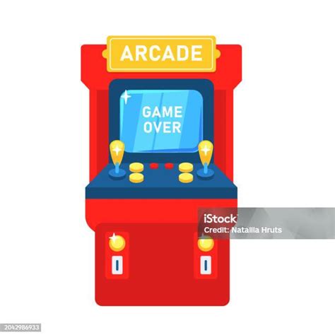 복고풍 아케이드 게임기 80 년대 90 년대의 비디오 게임 벡터 일러스트 레이 션 아케이드에 대한 스톡 벡터 아트 및 기타 이미지 아케이드 벡터 캐비닛 Istock