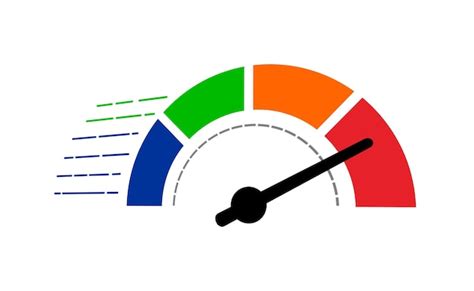 Premium Vector Colorful Speedometer Vector Icon With Perspective And Speed Effect Speed