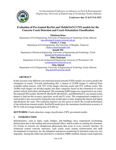 PDF Evaluation Of Pre Trained ResNet And MobileNetV2 CNN Models For