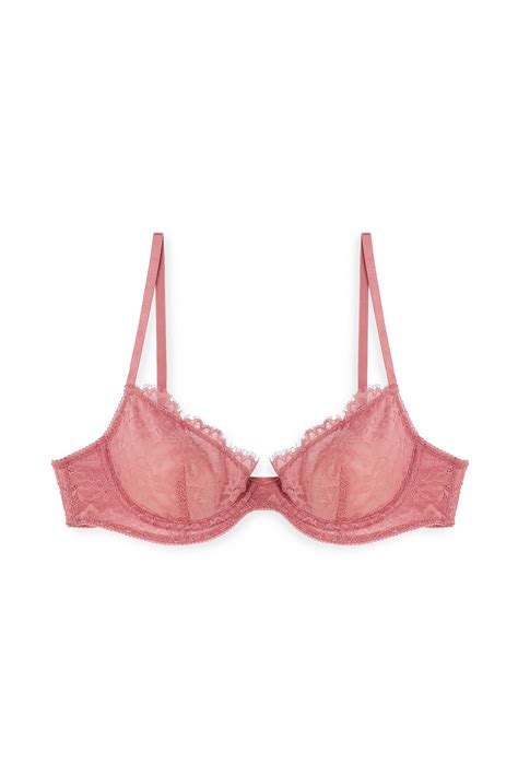 Underwired Lace Bra Pink Na Kd