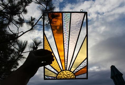 Pattern Sunburst Panel Stained Glass Pattern Digital Etsy