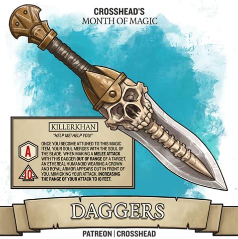 The Killerkhan Dagger Is An Uncommon Magic Item For D D 5th Edition