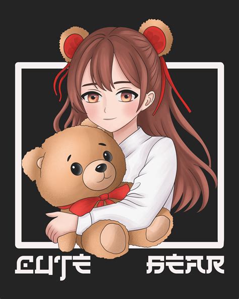 Иллюстрация Милый мишка в стиле мода