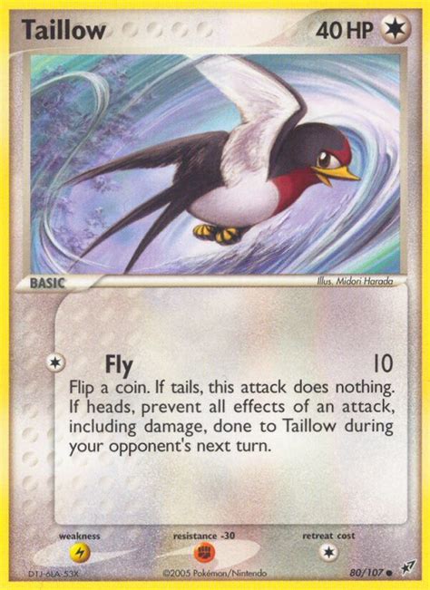 Taillow 80107 Ex Deoxys Common Pokemon Card Near Mint Tcg