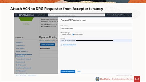 Route Traffic Between Tenancies With Drg And Vcn Attachment