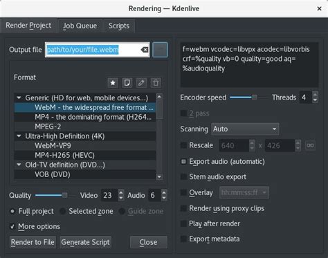 Digital Media Transcoding Part 2 Ffmpeg Gui With Kdenlive Purism