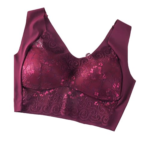 Elainilye Fashion Women Bras Wireless Gathered Adjustable Support Bra