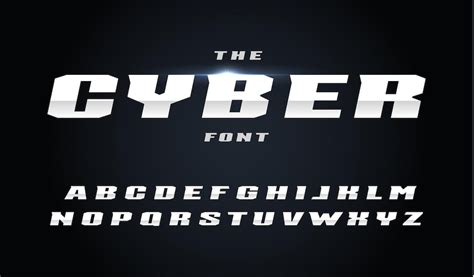 Conjunto De Letras De Estilo Cibernético Alfabeto De Acero En Cursiva