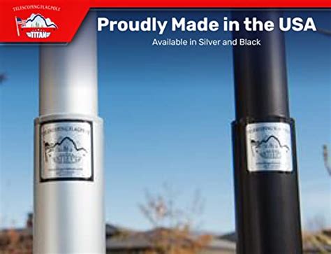 Titan Telescoping Flag Poles 20ft Dark Bronze American Made Heavy Duty Flag Pole Kit With