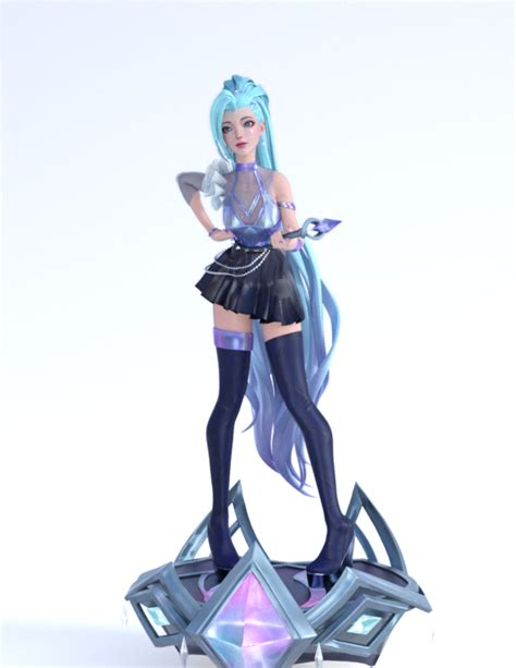 Stl File Seraphine Kda All Out 🧑‍🎤・3d Print Design To Download・cults