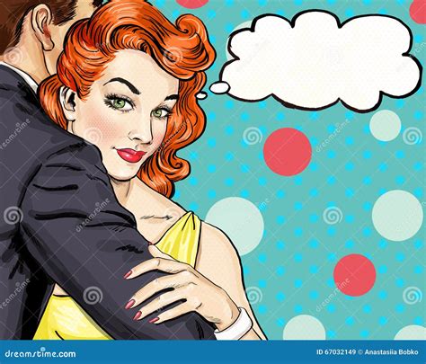Love Couple Pop Art Couplepop Art Love Valentines Day Postcard