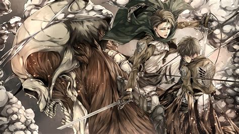 Attack On Titan Eren Yeager And Levi Ackerman Uhd 4k Wallpaper Pixelzcc